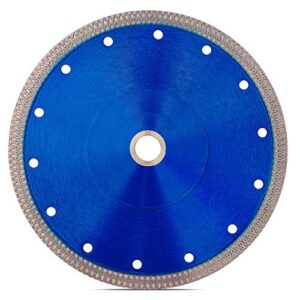 GoYonder Diamond Blade 7 inch Super Thin Diamond Saw Blade, Tile Blades 7" for Cutting Porcelain Tiles, Granite Marble Ceramics (7"-Blue)