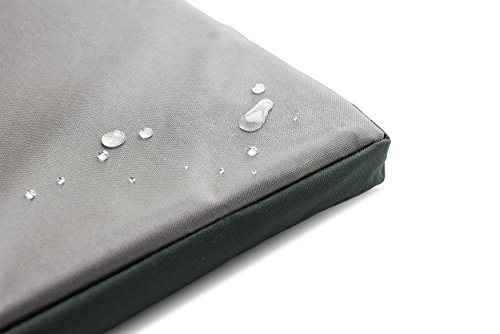 Furhaven Small Dog Bed Water-Resistant Two-Tone Kennel & Crate Pad w/ Removable Washable Cover - Green/Gray, Small