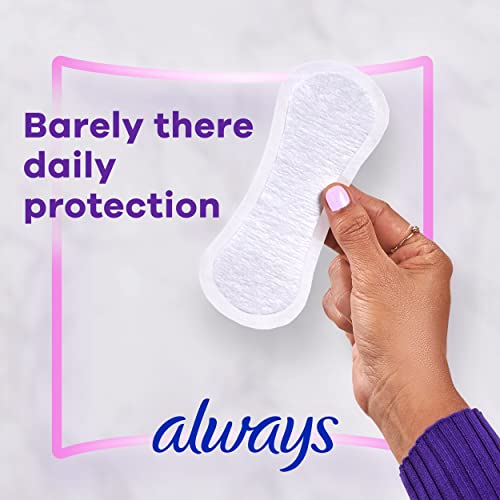 Always Thin Daily Panty Liners For Women, Light Absorbency, Unscented, 162 Count