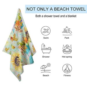 My Little Nest Bath Towels Soft Absorbent Bathroom Towel Thanksgiving Harvest Sunflower Quick Dry Bath Towel Large Shower Towels Lightweight Hand Towels 31" x 51"