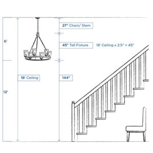 Briarwood Collection 5-Light Coastal Chandelier Light Antique Bronze