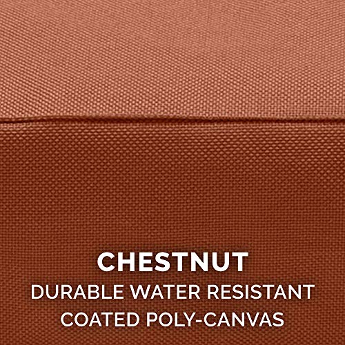 Furhaven Pet Bed for Dogs and Cats - Water-Resistant Indoor-Outdoor Logo Print Oxford Mattress Cooling Gel Foam Dog Bed, Removable Cover - Chestnut, Small