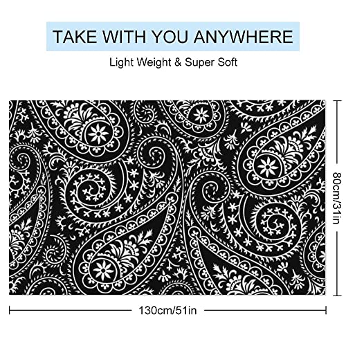 My Little Nest Bath Towels Soft Absorbent Bathroom Towel Dark Color Paisley Quick Dry Bath Towel Large Shower Towels Lightweight Hand Towels 31" x 51"