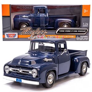 imachine 1956 ford f-100 pickup blue 1/24