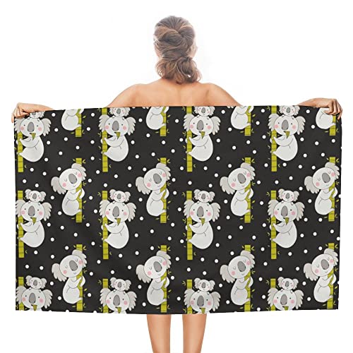 My Little Nest Bath Towels Soft Absorbent Bathroom Towel Cute Koalas Trees Quick Dry Bath Towel Large Shower Towels Lightweight Hand Towels 31" x 51"