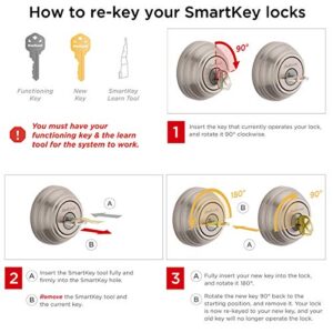 Kwikset 991 Tustin Entry Lever and Single Cylinder Deadbolt Combo Pack featuring SmartKey in Venetian Bronze (99910-041)