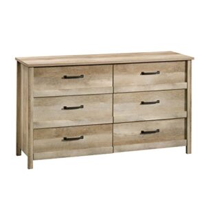 sauder cannery bridge 6-drawer dresser, lintel oak finish