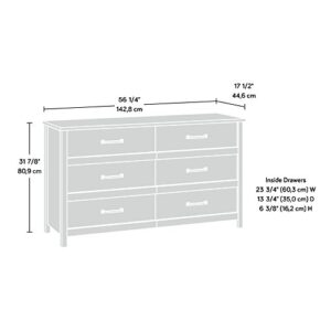 Sauder Cannery Bridge 6-Drawer Dresser, Lintel Oak finish