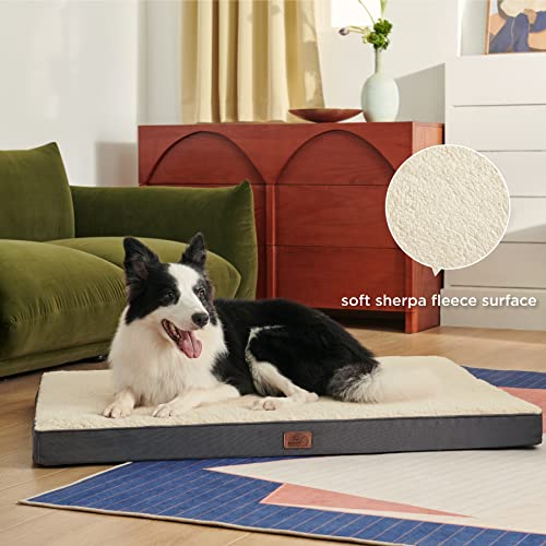 Bedsure Large Dog Bed for Large Dogs - Big Orthopedic Dog Beds with Removable Washable Cover, Egg Crate Foam Pet Bed Mat, Suitable for 50 lbs to 100 lbs