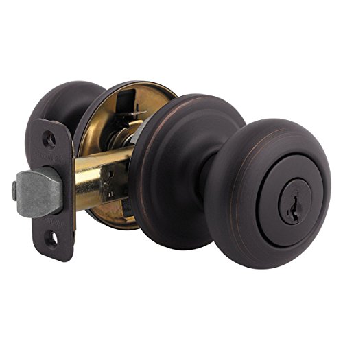 Kwikset Juno Entry Knob featuring SmartKey® in Venetian Bronze - 97402-737