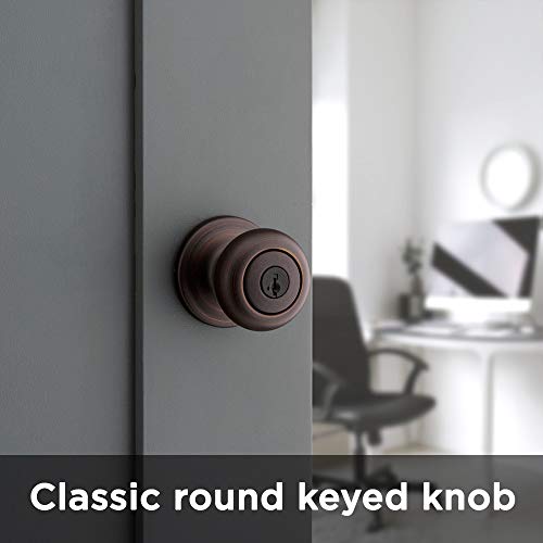 Kwikset Juno Entry Knob featuring SmartKey® in Venetian Bronze - 97402-737