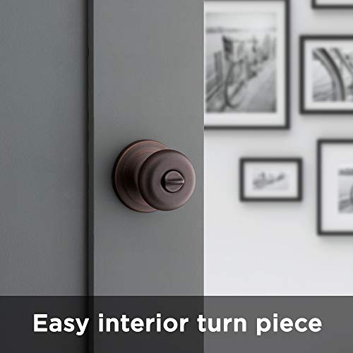 Kwikset Juno Entry Knob featuring SmartKey® in Venetian Bronze - 97402-737