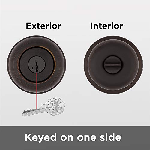 Kwikset Juno Entry Knob featuring SmartKey® in Venetian Bronze - 97402-737