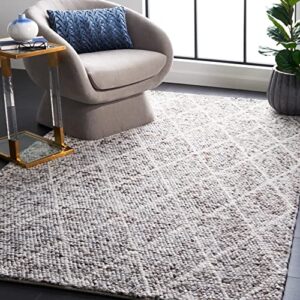 safavieh natura collection 6′ x 9′ ivory / stone nat712a handmade moroccan trellis cotton area rug