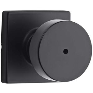 kwikset 97300-939 pismo privacy square modern door knob, matte black