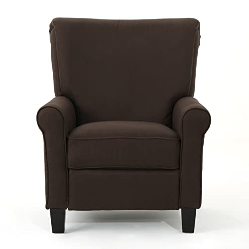 GDFStudio Thelma Traditional Fabric Recliner (Coffee)