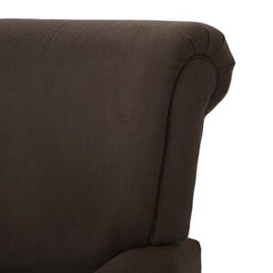 GDFStudio Thelma Traditional Fabric Recliner (Coffee)