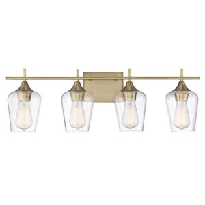 Savoy House Octave 4 Light Bath Bar 8-4030-4-322 in Warm Brass