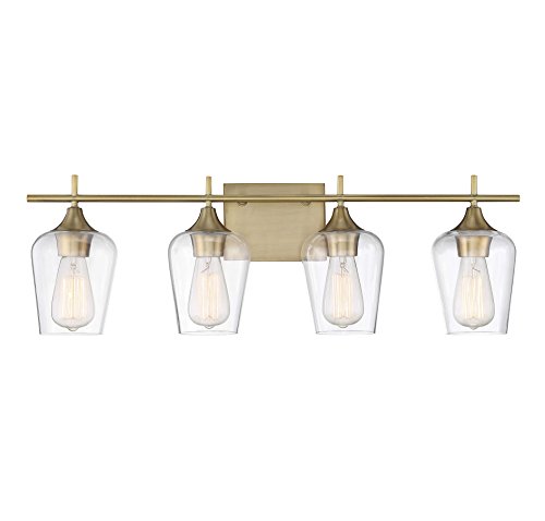 Savoy House Octave 4 Light Bath Bar 8-4030-4-322 in Warm Brass