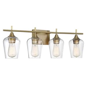 Savoy House Octave 4 Light Bath Bar 8-4030-4-322 in Warm Brass