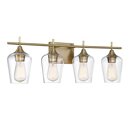 Savoy House Octave 4 Light Bath Bar 8-4030-4-322 in Warm Brass