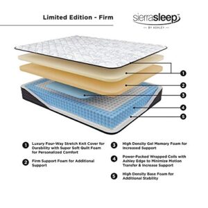 Signature Design by Ashley Limited Edition 11 Inch Firm Hybrid Mattress, CertiPUR-US Certified Gel Foam, Queen