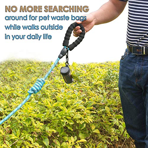 simpletome Dog Waste Bag Dispenser for Leash Belt Waterproof 1680D Oxford YKK Zipper (Grey)