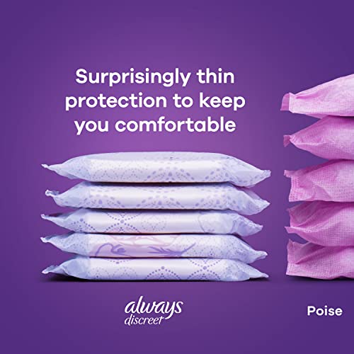 Always Discreet, Incontinence & Postpartum Pads For Women, Extra Heavy Overnight Absorbency, Regular Length, 33 Count x 2 Packs (66 Count total)