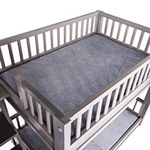 ECOFLEX® Dog Bunk Bed with Removable Cushions in Grey