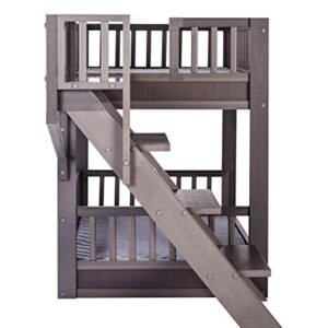 ECOFLEX® Dog Bunk Bed with Removable Cushions in Grey