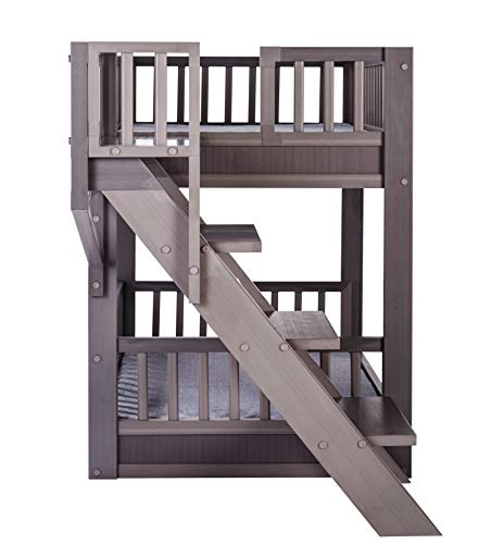 ECOFLEX® Dog Bunk Bed with Removable Cushions in Grey