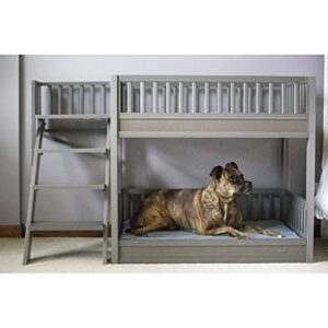 ECOFLEX® Dog Bunk Bed with Removable Cushions in Grey