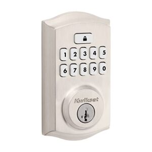 Kwikset SmartCode 260 Keyless Electronic Keypad Deadbolt, Microban Protected Keypad, Auto Door Lock, SmartKey Re-Key Security, Satin Nickel