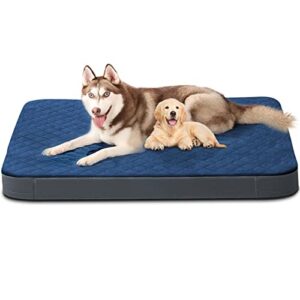 dog beds for large dogs orthopedic foam jumbo dog bed mattress 47 inch joint relief pet sleeping mat, non slip removable washable cover