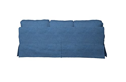 Sunset Trading Horizon Slipcovered Sleeper Sofa and Chaise, Indigo Blue