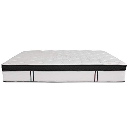 Flash Furniture Capri Comfortable Sleep 12 Inch CertiPUR-US Certified Memory Foam & Pocket Spring Mattress, Queen Mattress in a Box