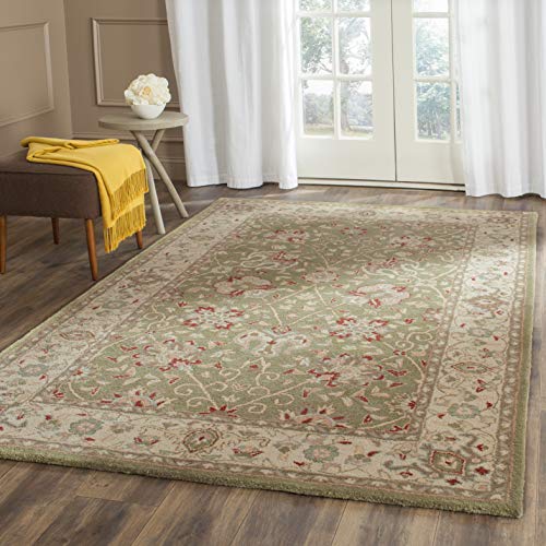 SAFAVIEH Antiquity Collection 8'3" x 11' Sage AT21D Handmade Traditional Oriental Premium Wool Area Rug