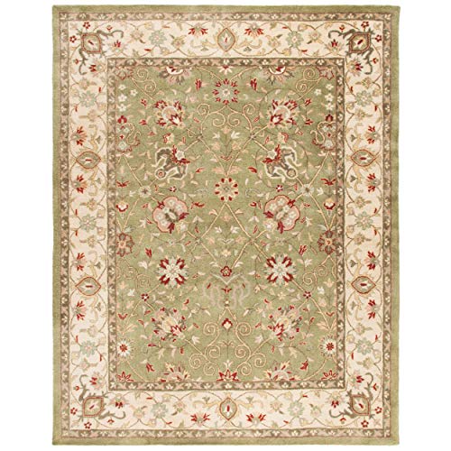 SAFAVIEH Antiquity Collection 8'3" x 11' Sage AT21D Handmade Traditional Oriental Premium Wool Area Rug