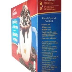 Nestle Carnation Cookies and Creme Hot Chocolate Mix, 7 x 25g/0.9 oz. Sachets (Imported from Canada)