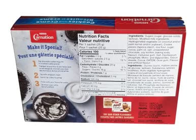 Nestle Carnation Cookies and Creme Hot Chocolate Mix, 7 x 25g/0.9 oz. Sachets (Imported from Canada)