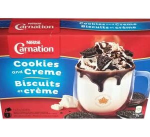 Nestle Carnation Cookies and Creme Hot Chocolate Mix, 7 x 25g/0.9 oz. Sachets (Imported from Canada)