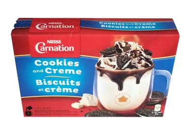 Nestle Carnation Cookies and Creme Hot Chocolate Mix, 7 x 25g/0.9 oz. Sachets (Imported from Canada)