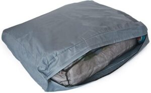 molly mutt water-resistant dog bed liner, polyester bed liner for dogs, easy to clean, gray, huge, 36”x 45”x 4.75”