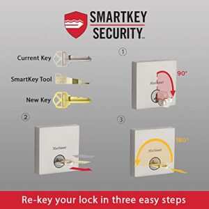 Kwikset 97402-732 Tustin Entry Lever Featuring Smartkey Re-Key Security, Satin Nickel