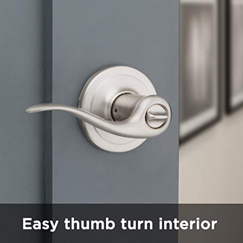 Kwikset 97402-732 Tustin Entry Lever Featuring Smartkey Re-Key Security, Satin Nickel