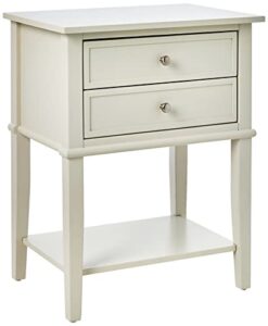 ameriwood home franklin 2 drawers, soft white accent table