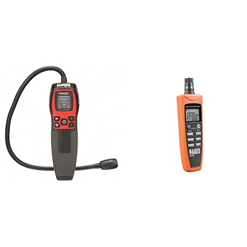 RIDGID 36163 Model Micro CD-100 Combustible Gas Detector, Gas Leak Detector & Klein Tools ET110 CO Meter, Carbon Monoxide Tester and Detector with Exposure Limit Alarm