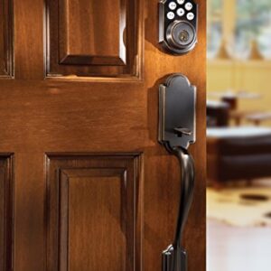 Kwikset 909 SmartCode Electronic Deadbolt featuring SmartKey in Venetian Bronze