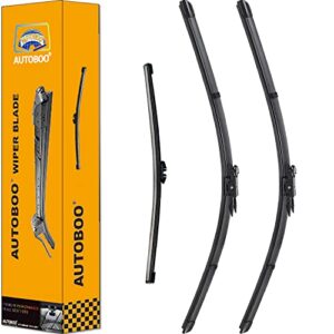 autoboo 28″+28″ windshield wipers with 15 inch rear wiper blade replacement for ford edge 2015 2016 2017 2018 2019 2020 2021-original factory quality (pack of 3)