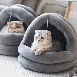 tempcore cat bed for indoor cats, machine washable cat beds, cat beds for indoor cats or small dogs, puppy, kitty, kitten, rabbit, anti-slip & water-resistant bottom